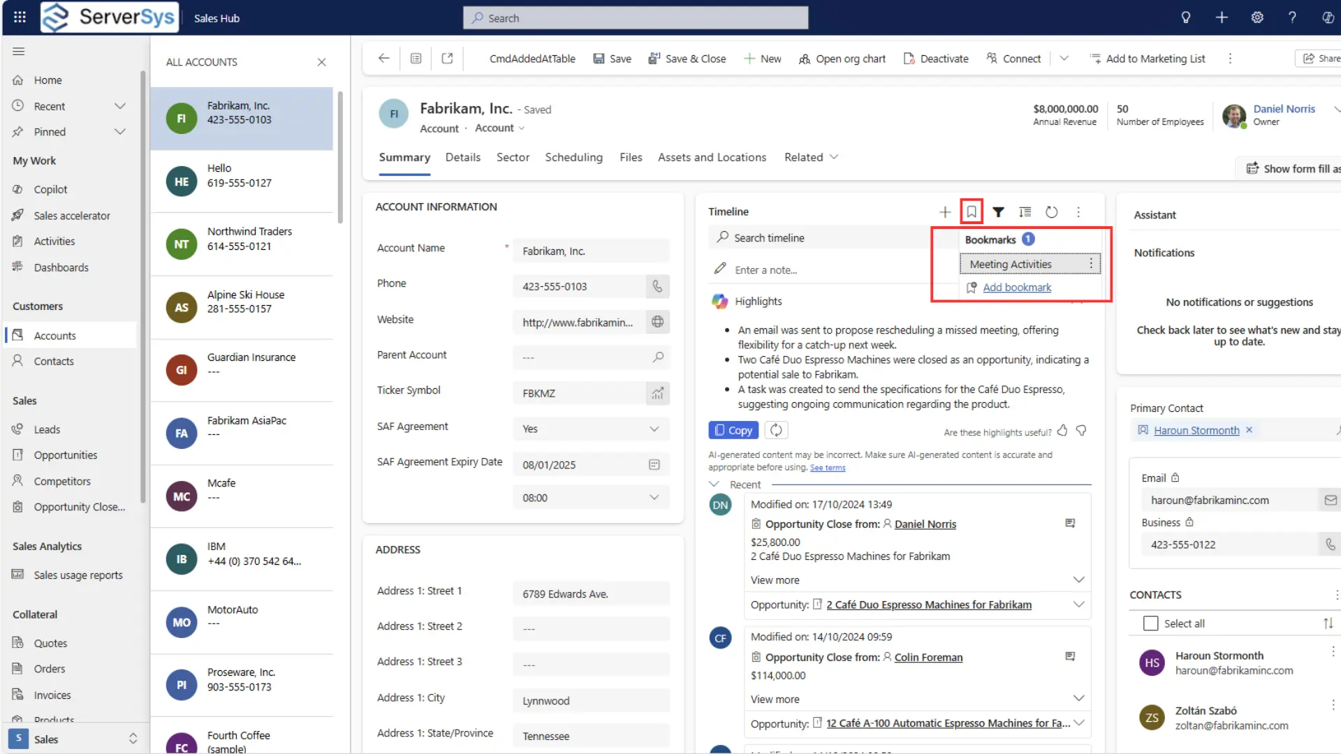 Faster Dynamics 365 Timeline Navigation with Bookmark Filters